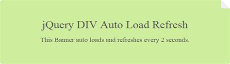 jquery div auto load and refresh phppot