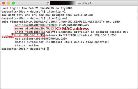 2 Ways To Get IP Address And MAC Address On Mac