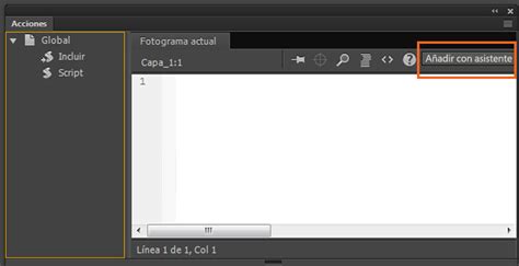 uso de actionscript con animate