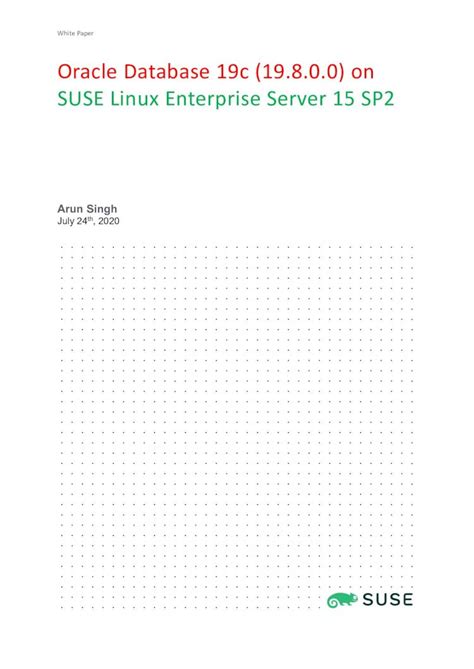 PDF Oracle Database 19c 19 8 0 0 On SUSE Linux Enterprise