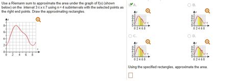 solved use riemann sum to approximate the area under the graph of f x shown below on the