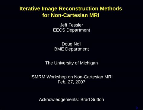 pdf iterative image reconstruction methods for non cartesian mri dokumen tips