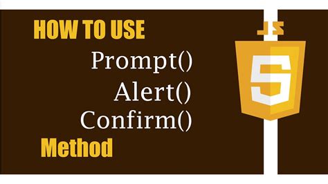 How To Use Prompt Alert And Confirm Method In Javascript YouTube
