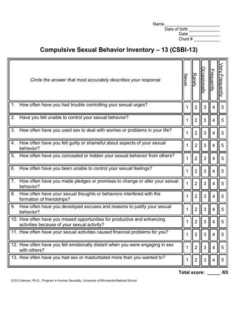 compulsive sexual behavior inventory csbi 13 english pdf human sexual activity sex