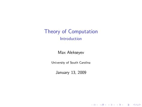 lecture slides on goals evaluation theory of computation csce 551 docsity