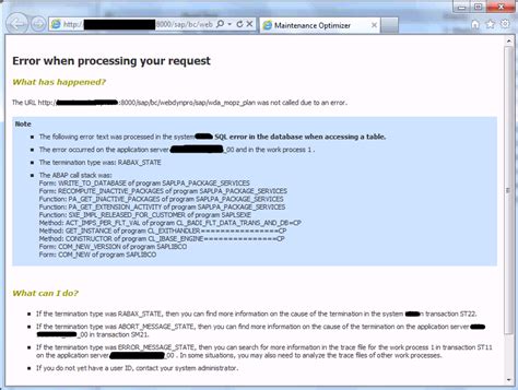 Sap With Oracle Database Errors And Solutions Sql Error In The Database While Accessing A Table