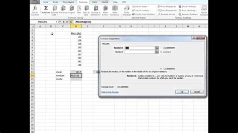 mean median and mode in excel youtube
