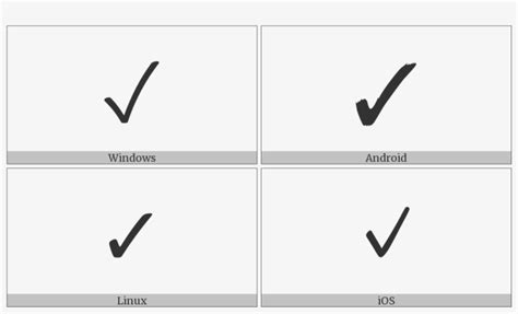 Ascii Check Mark Symbol