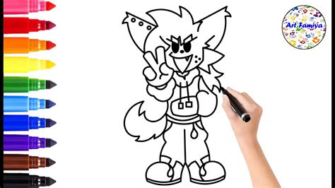 HOW TO DRAW KAPI EASY DRAWINGS STEP BY STEP FRIDAY NIGHT FUNKIN