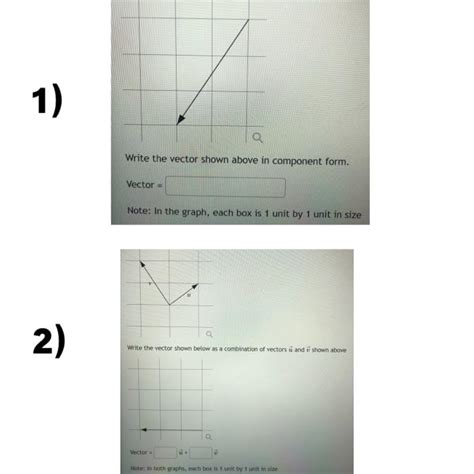 solved 1 write the vector shown above in component form