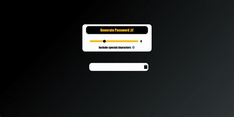 password generator using html css and javascript