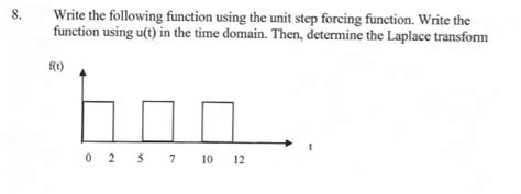 solved 8 wie the following function using the unit step