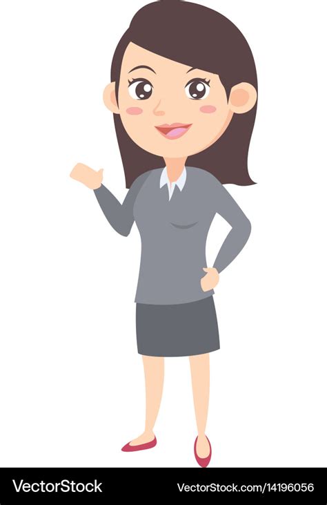 Business Women Character Cartoon Royalty Free Vector Image