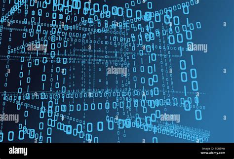 Digital Matrix Background Of Binary Code Data Flow In The Digital Age