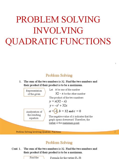 maximizing revenue from quadratic functions pdf quadratic equation combinatorics