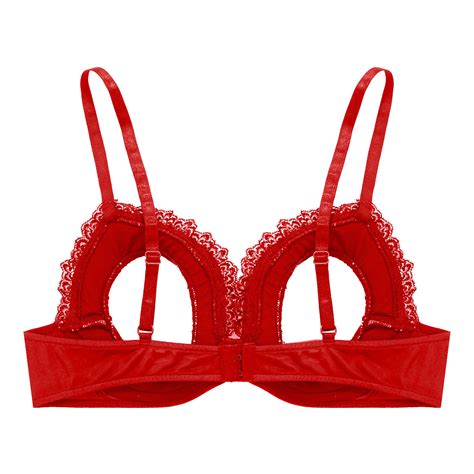Womens Floral Lace Open Nipple Bra Wire Free Sexy Push Up Bra Bralette Lingerie Ebay
