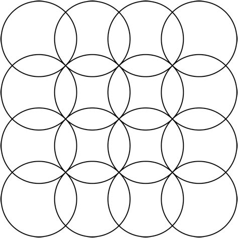 Square Overlapping Circle Grid4 Svg Circular Pattern Grid Pattern