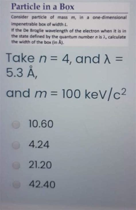 solved particle in a box consider particle of mass m in a
