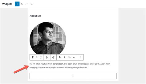 How To Add About Me Widget On WordPress Sidebar
