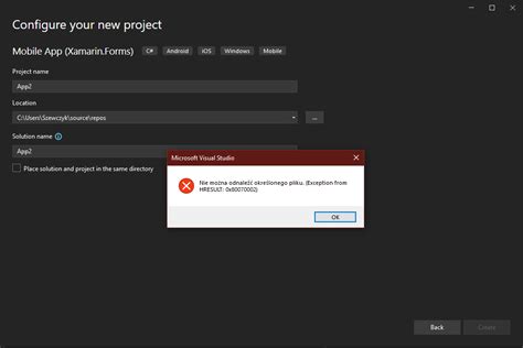 I Can T Create Xamarin Forms Project On Visual Studio 22 Stack Overflow