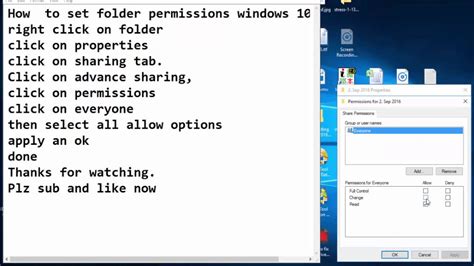 20 How To Set Folder Permissions In Windows 10 YouTube