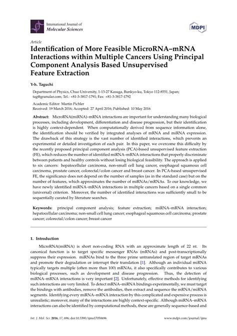 pdf identiﬁcation of more feasible microrna mrna interactions within multiple cancers using