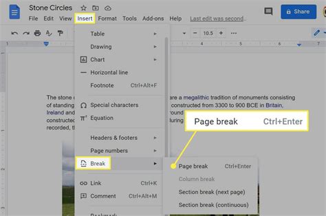 How To Insert Page Break In Google Sheets Robots Net