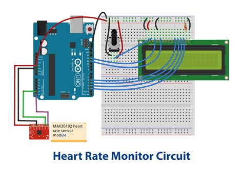 max 30102 heart rate monitor using 16x2 lcd and arduino