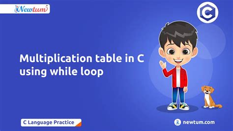 master multiplication table in c using while loop