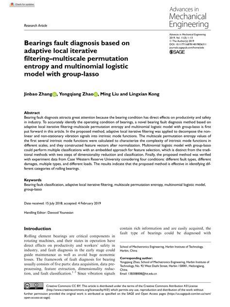 pdf bearings fault diagnosis based on adaptive local iterative filtering multiscale