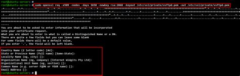 how to setup ftp server with vsftpd and tls on ubuntu 22 04