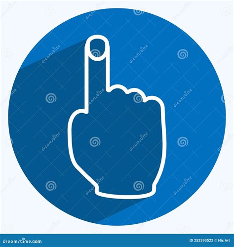 Icon Hand Cursor Suitable For Hand Actions Symbol Long Shadow Style
