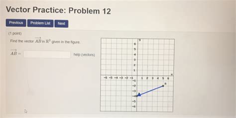 solved vector practice problem 12 previous problem list