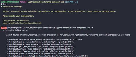 getting validation error module setupjest ts in the setupfilesafterenv option was not found