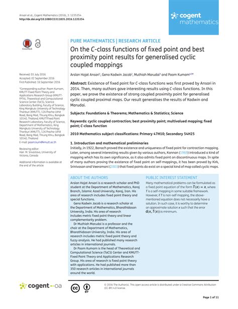 pdf on the c class functions of fixed point and best proximity point results for generalised