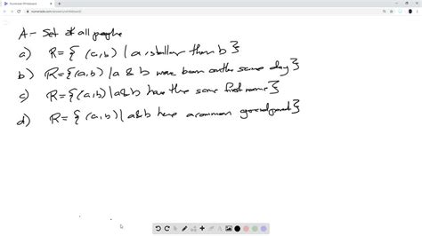 solved the following definitions are used a binary relation on a set a is defined to be
