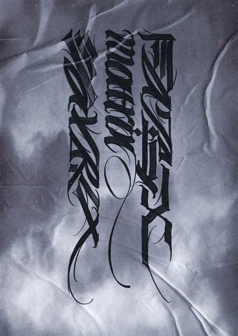 An Artistic Piece Of Paper With Some Type Of Writing On It That Is
