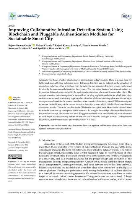 pdf improving collaborative intrusion detection system using blockchain and pluggable