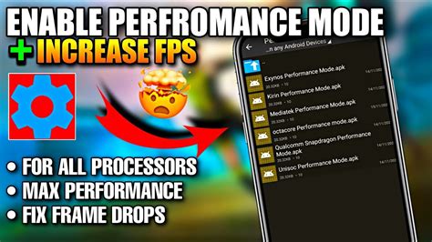 How To Enble Performance Mode Increase Fps On Any Android Devices