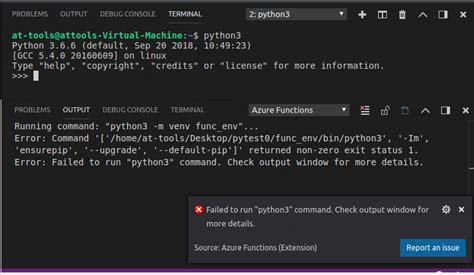 Fail To Running Python3 M Venv Env When Creating Python Project On