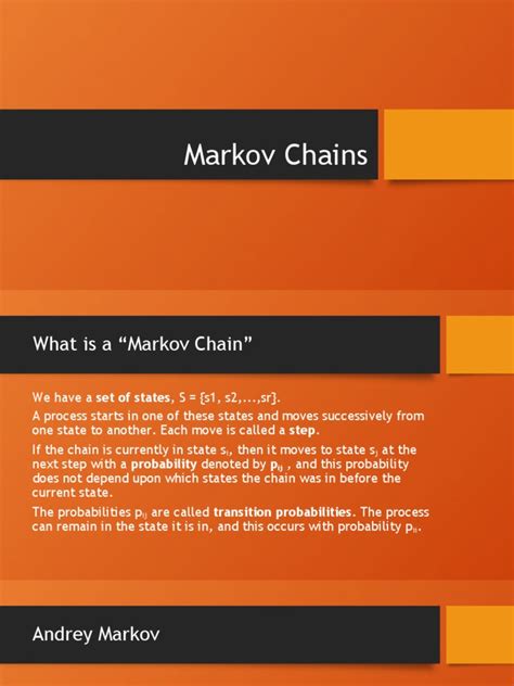 20 markov chains 1 pdf markov chain statistical theory