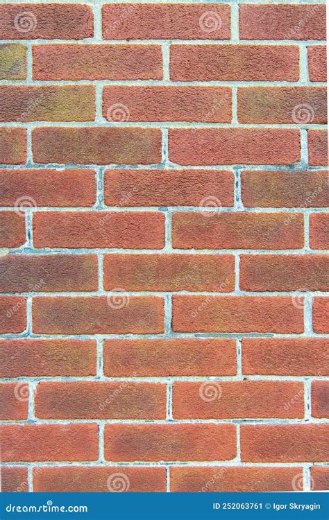 Red Brick Wall Background From New Brick Stock Image Image Of