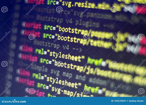 html code computer programming source code abstract screen of web developer digital