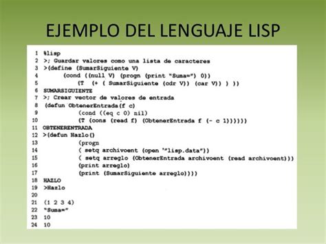 lenguaje lisp