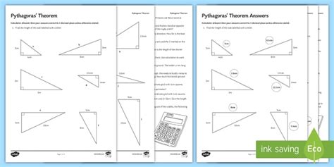 maths mastery pythagoras theorem problem solving worksheet activity sheet