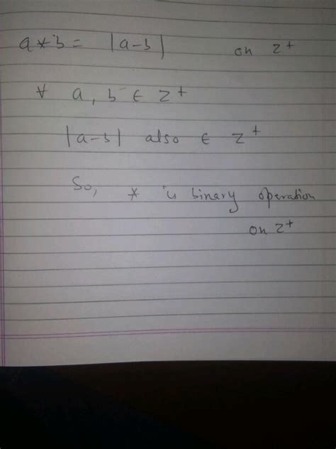 an equation on z the set of all non negative integers is defined as a b a b ∀ a b