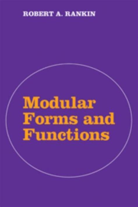 modular forms and functions 9780521091688 robert a rankin boeken