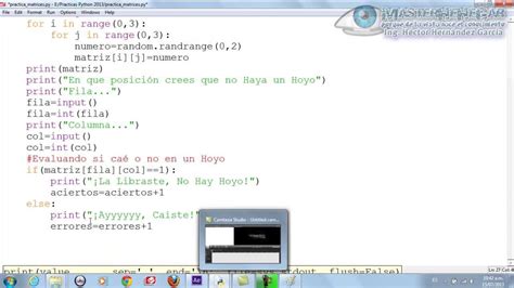 32 ejercicio práctico con matrices python youtube