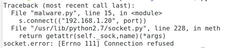 Python Socket Error Connexion Refused Stack Error Errno Stack