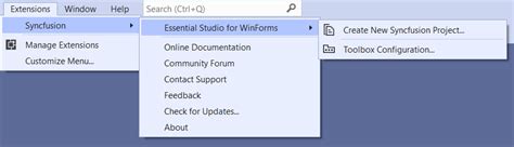 project templates for windows forms winforms syncfusion
